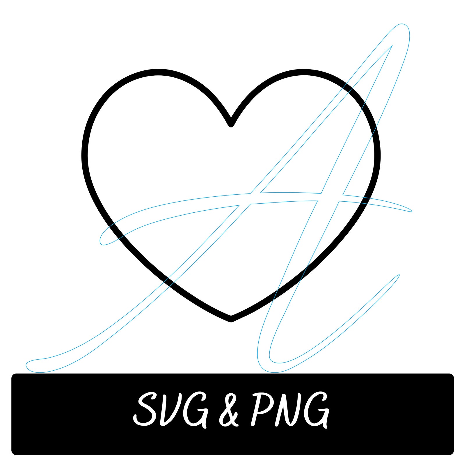 Heart Outline Svg, Heart Svg, Basic Heart Svg, Valentine's Day Heart ...