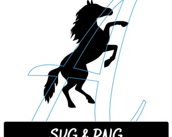 Standing Horse Svg, Prancing Horse Svg, Stallion. Vector Cut File for ...