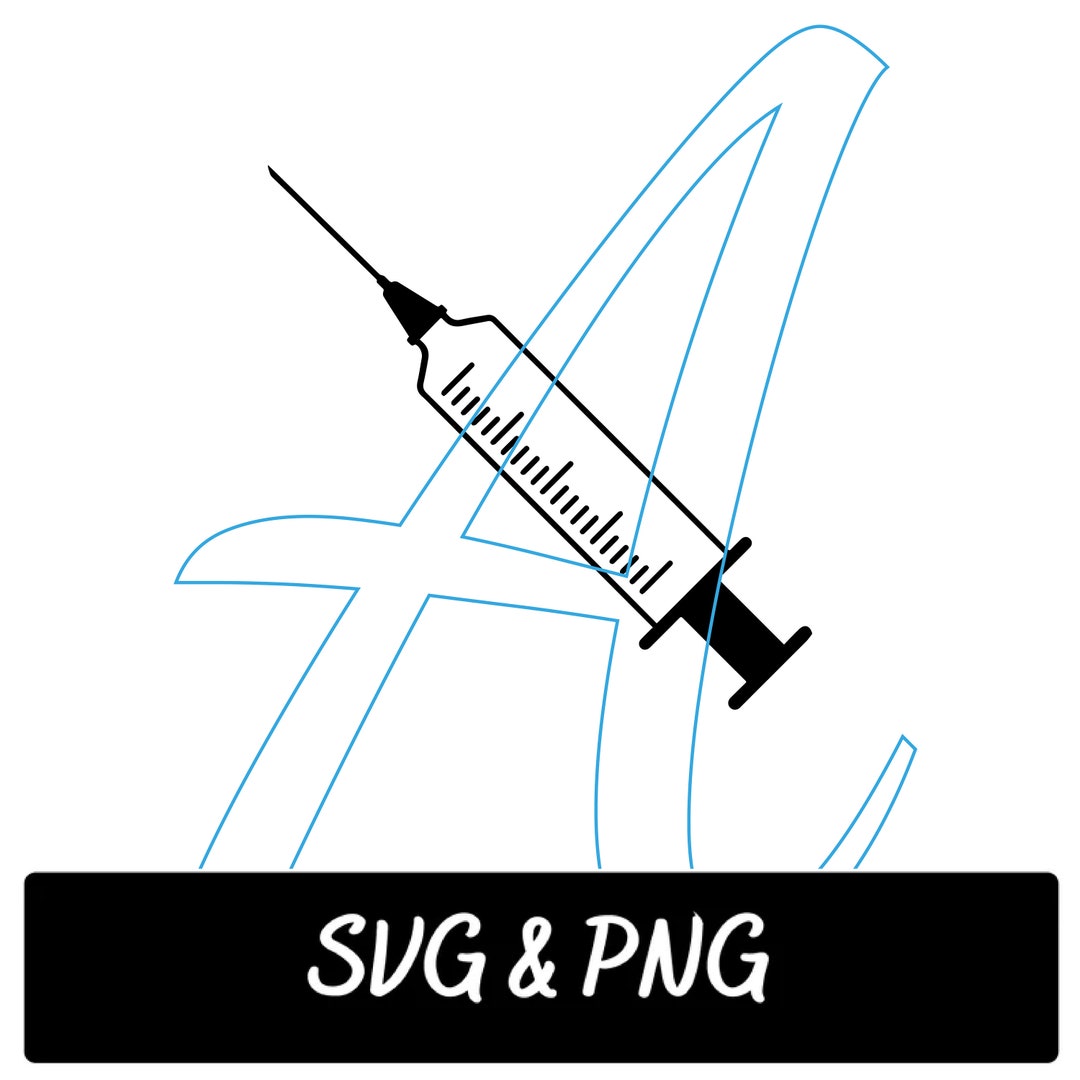 Buy Syringe Svg. Vector Cut File for Cricut, Silhouette, Pdf Png Eps ...