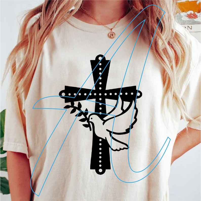 Cross Svg, Dove of Peace Svg, Baptism Svg, Christening Svg ...