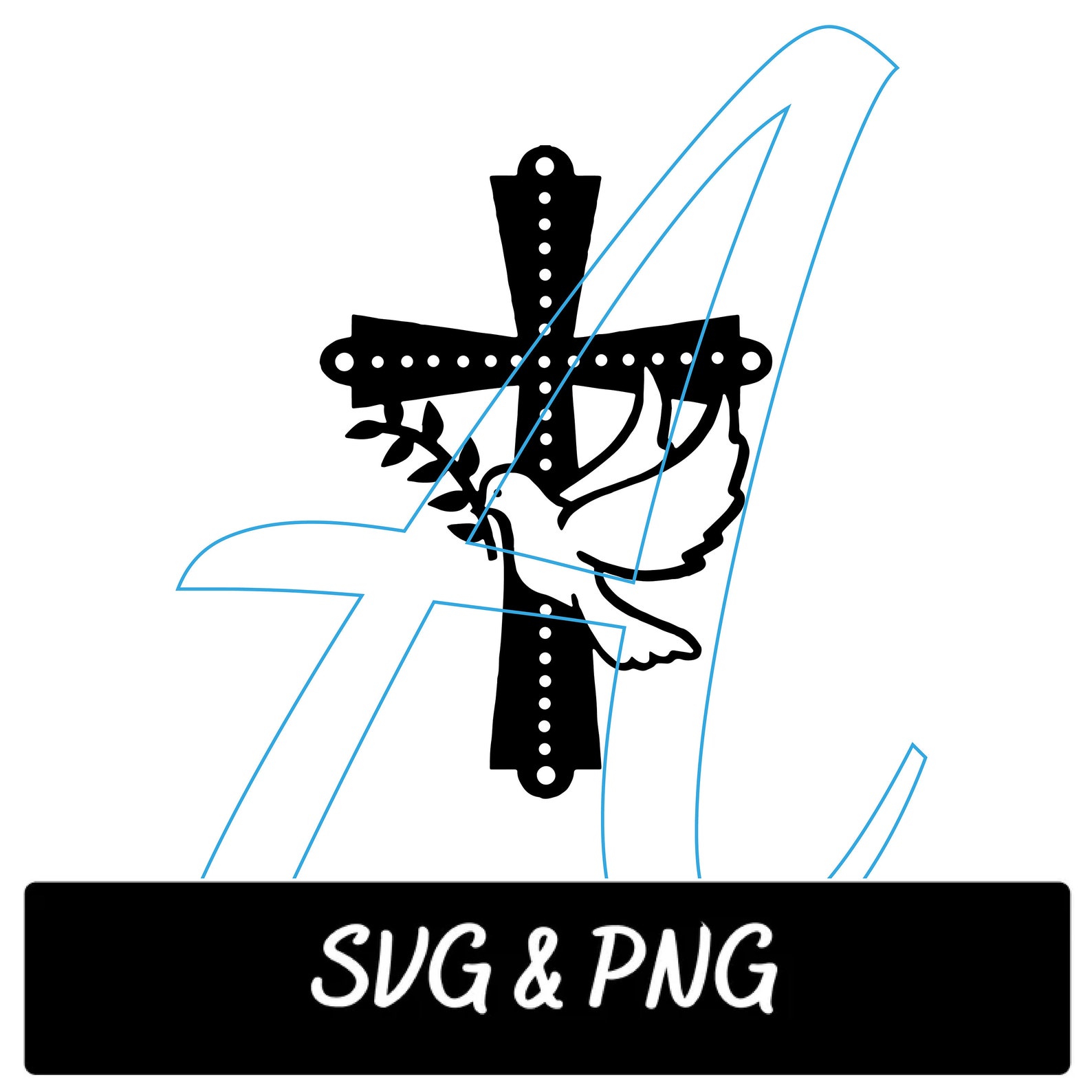 Cross Svg, Dove of Peace Svg, Baptism Svg, Christening Svg ...