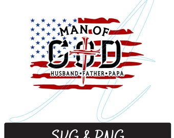 Man of God Husband Dad Papa Svg, Fathers Day Svg, Man of God Svg ...