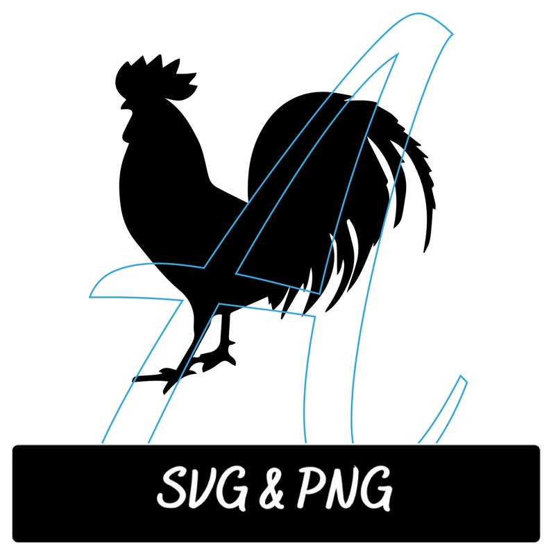 Rooster Svg. Vector Cut File for Cricut, Silhouette, Pdf Png Eps Dxf ...