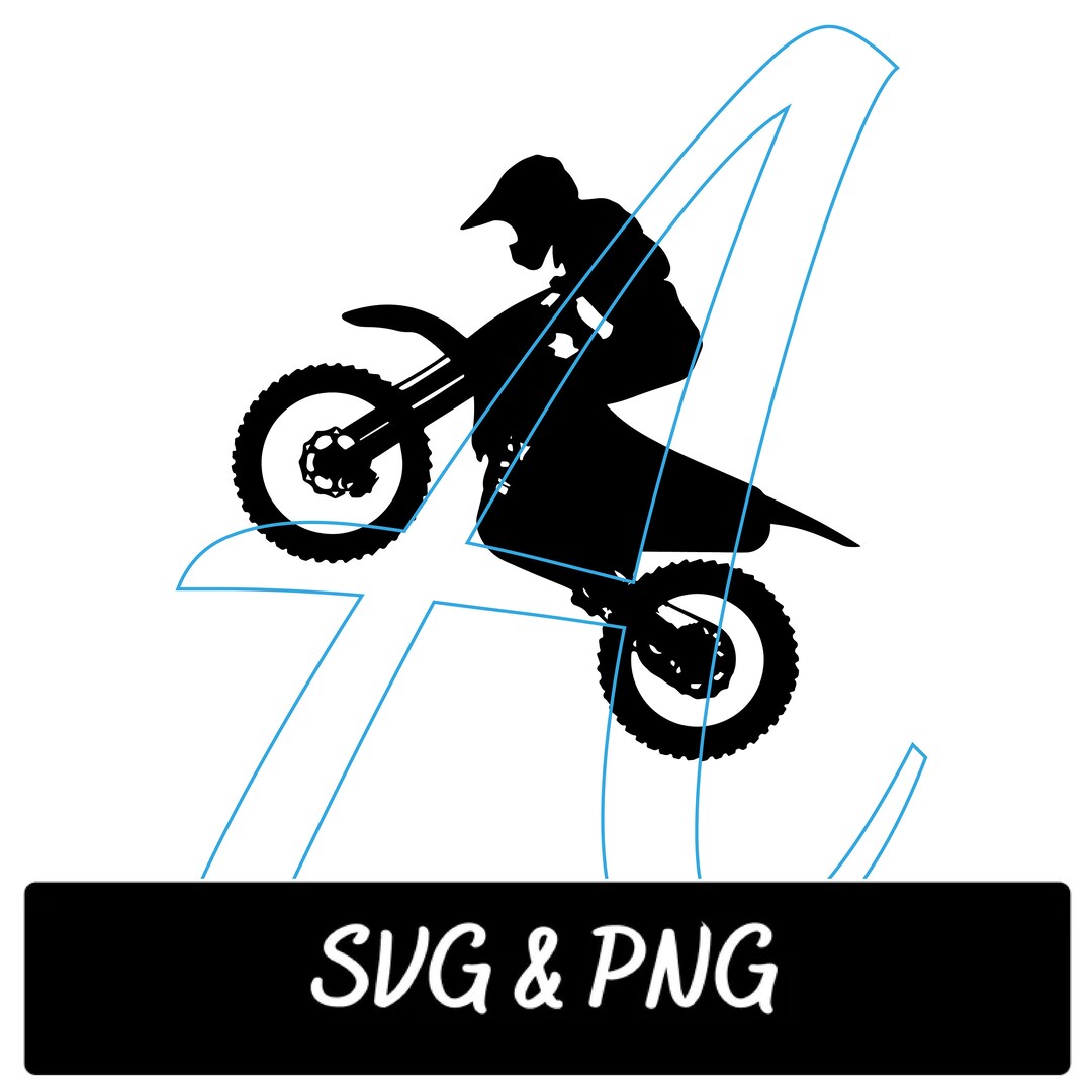 Motocross Rider Svg. Vector Cut File for Cricut, Silhouette, Stencil ...
