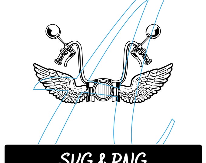 Motorcycle Handle Bars Svg, Wings Svg, Motorcycle Png, Motorbike Svg ...
