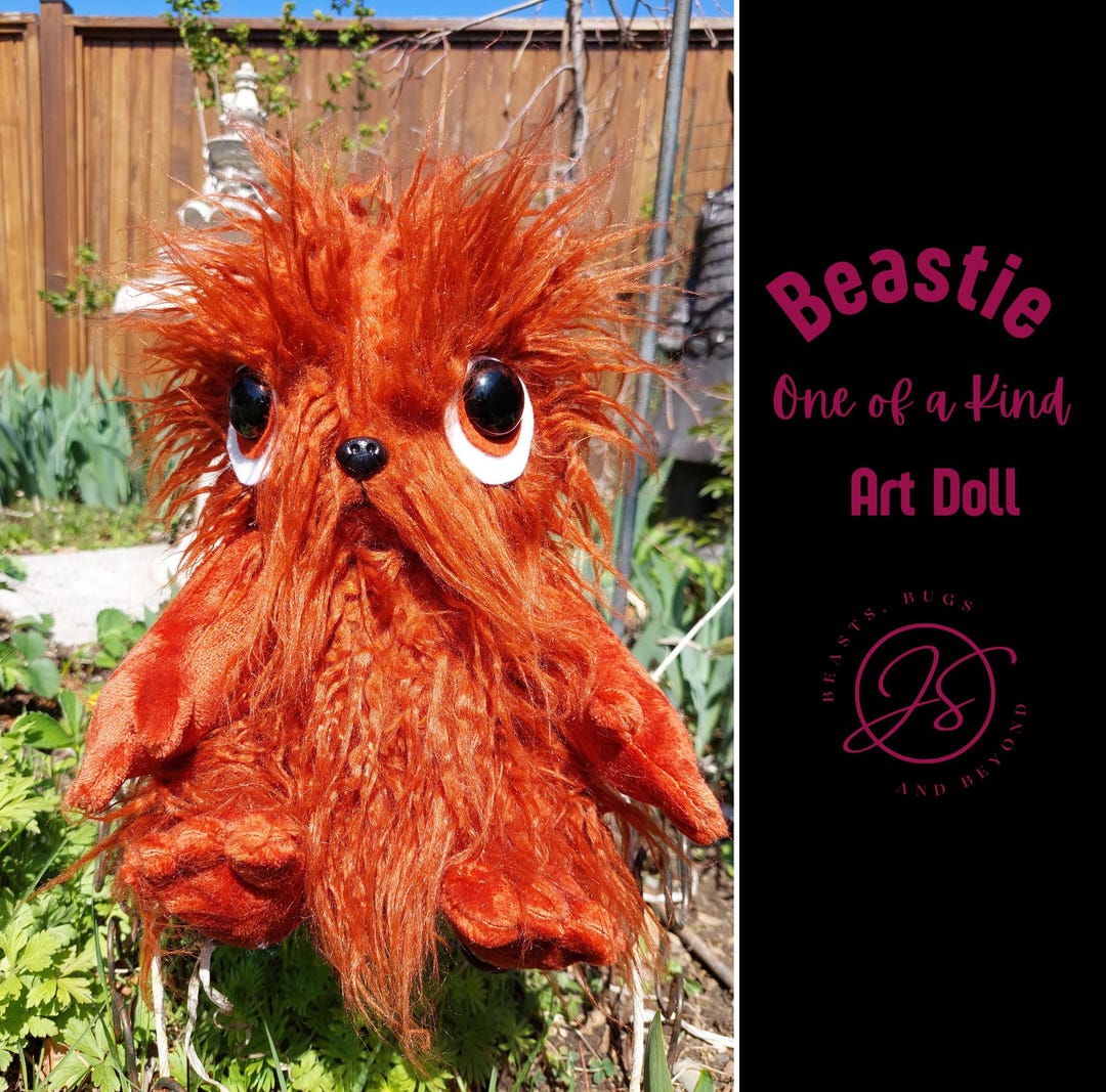 Rust Beastie - One of A Kind Plush Monster Dolls Handmade Poseable OOAK ...