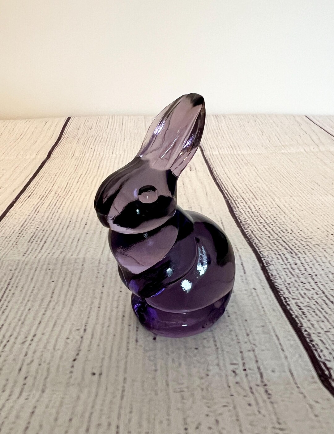 Fenton Miniature Purple Bunny Rabbit Figurine - Etsy