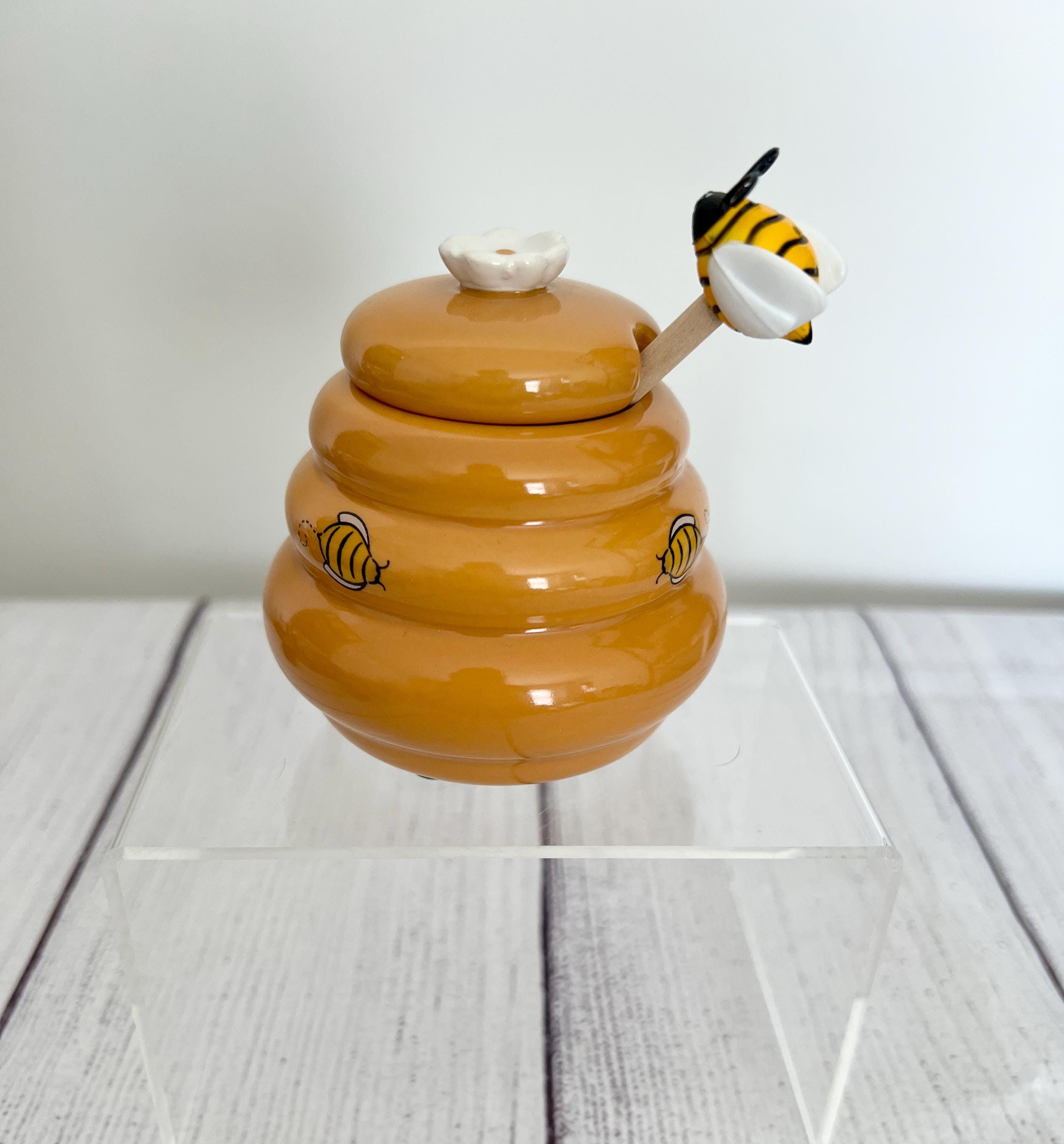Ceramic Beehive Honey Pot With Dowel Server - Etsy