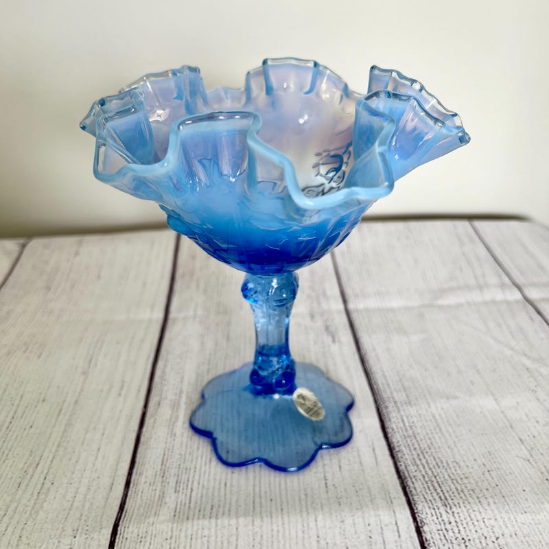Fenton Compote Dish - Etsy