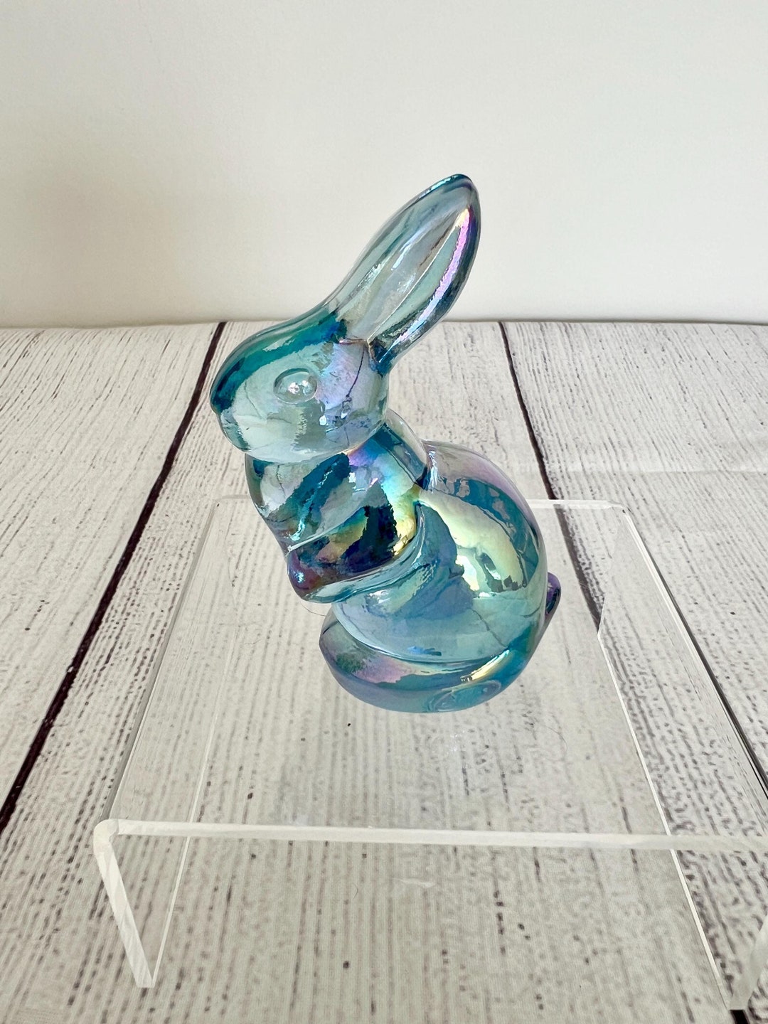 Cute Little Fenton Blue Glass Bunny Figurine - Etsy