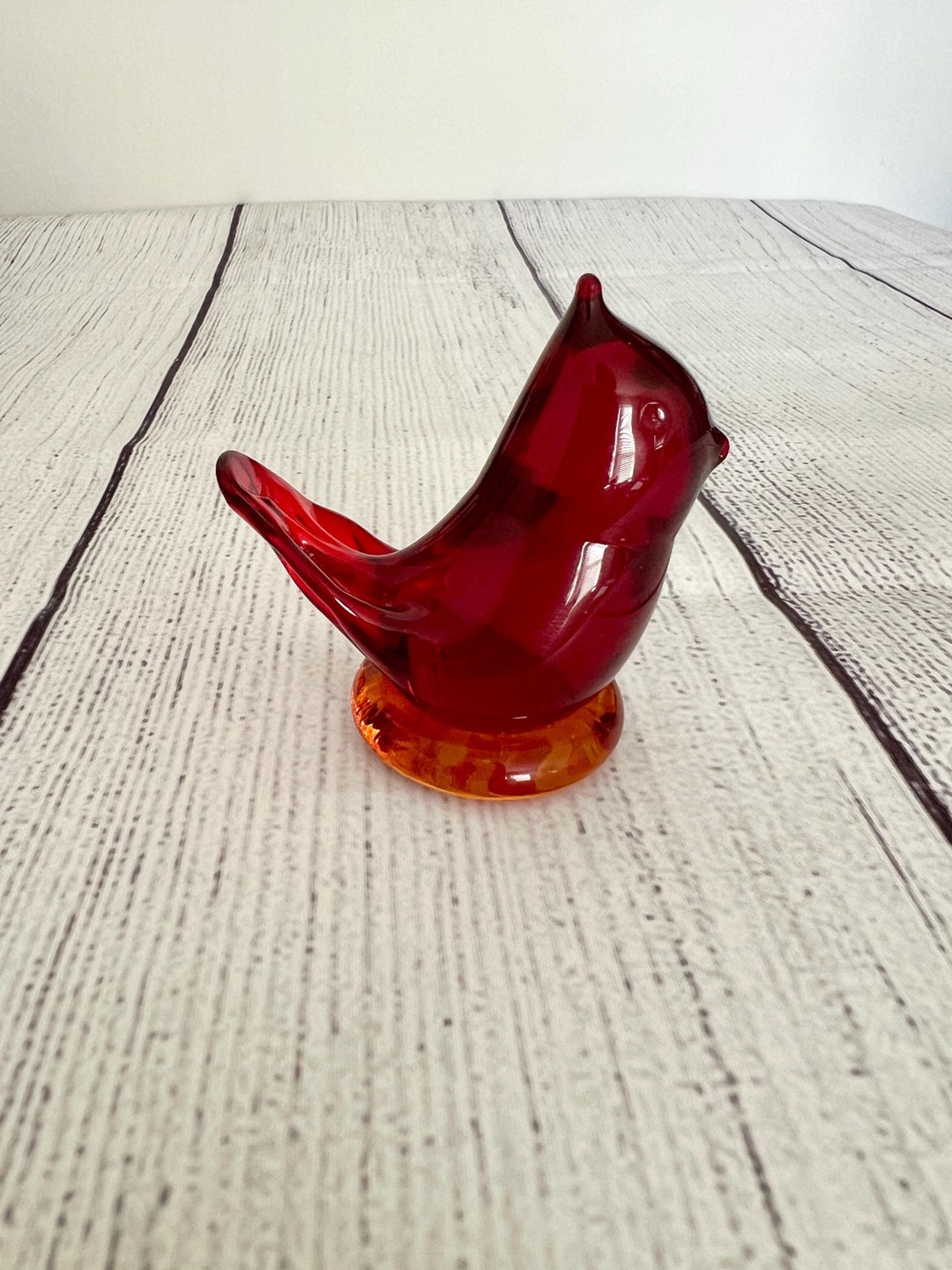 Vintage Leo Ward Hand Blown Red Cardinal of Love Glass Bird Figurine - Etsy