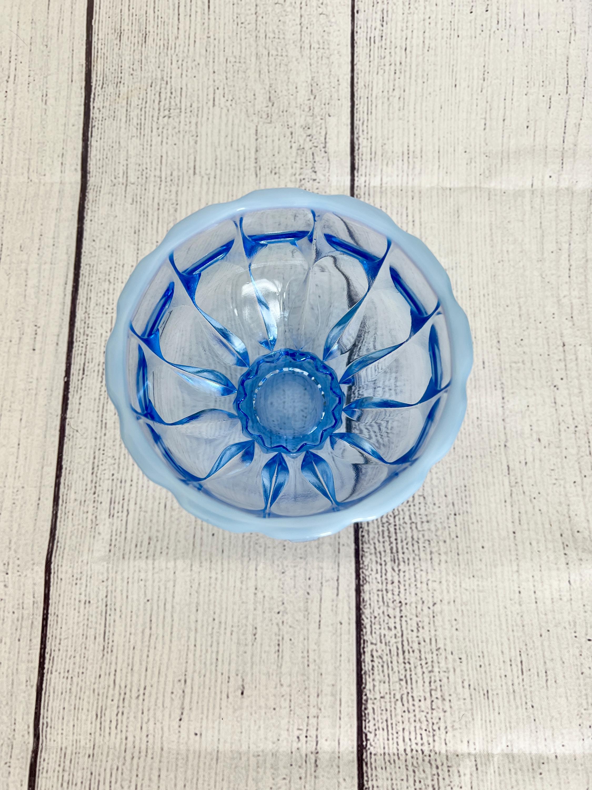 Beautiful Fenton Opalescent Periwinkle Blue Lidded Candy Dish - Etsy