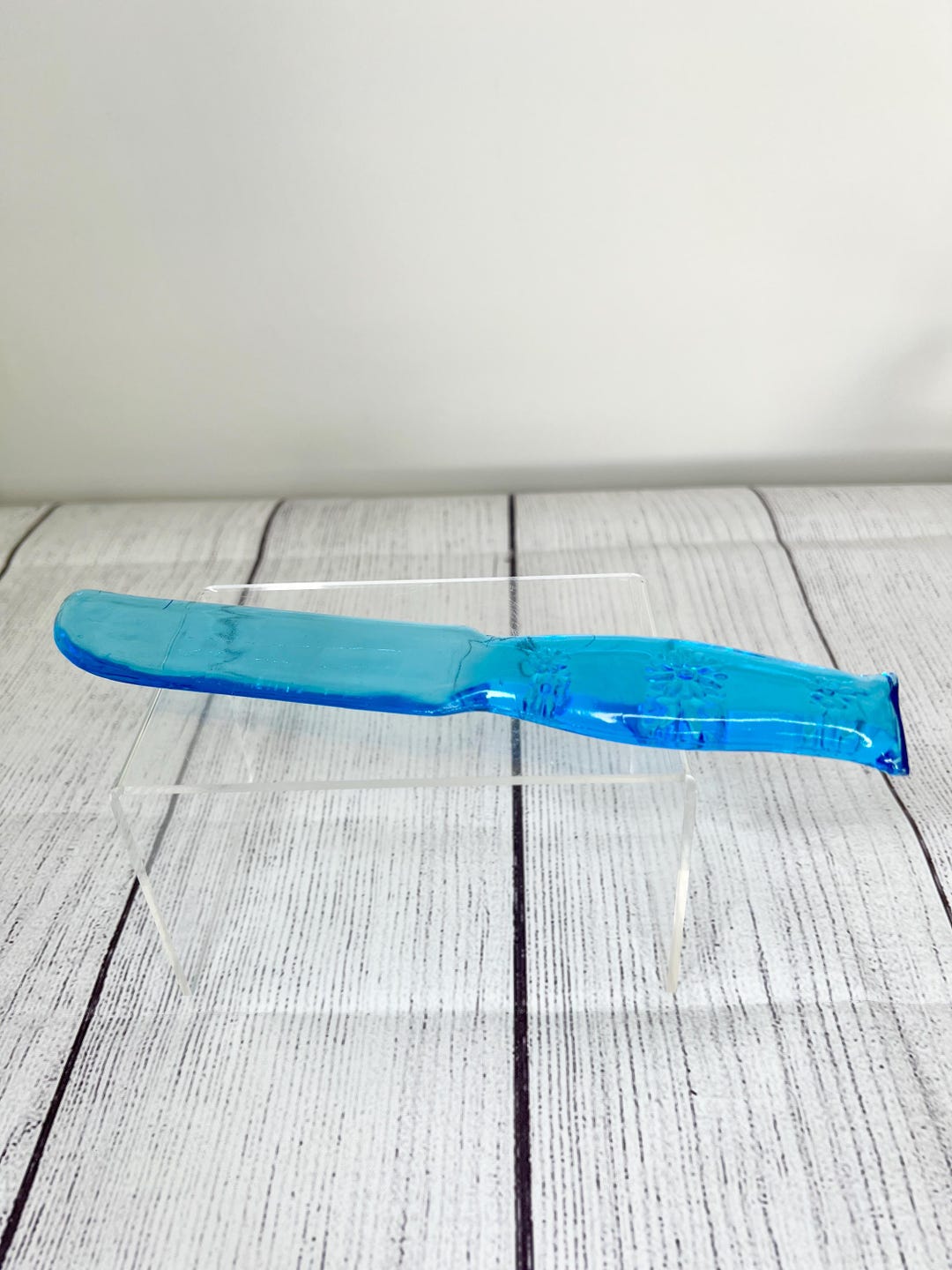 Vintage Soft Food Blue Glass Knife - Etsy