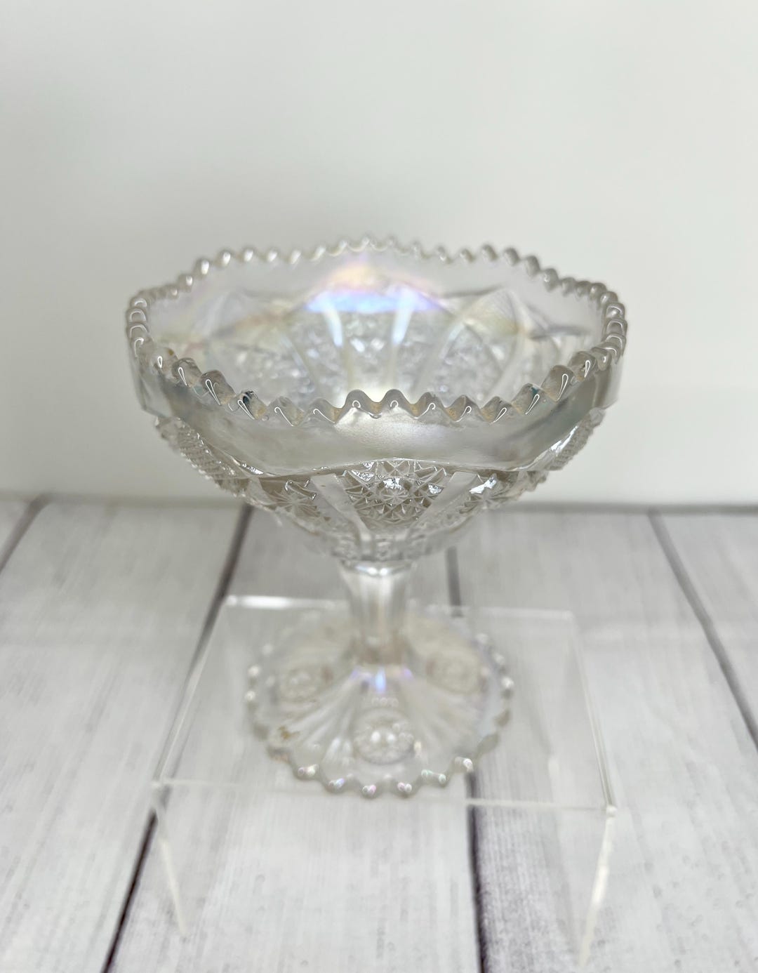 Beautiful Vintage Imperial Glass Iridescent Compote Candy Dish - Etsy