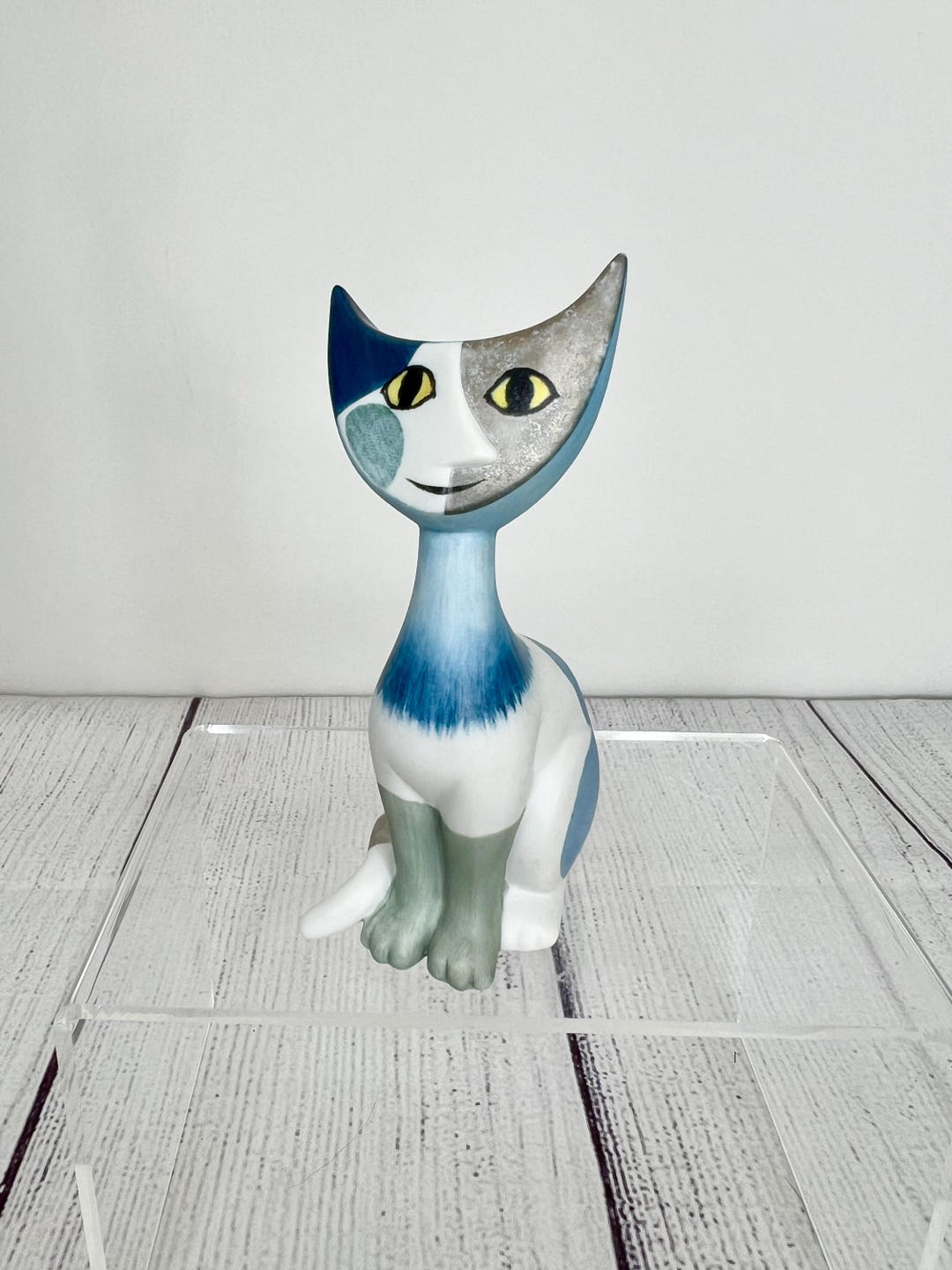 Vintage Goebel Ceramic Blue and Green gina Cat by Rosina Wachtmeister ...