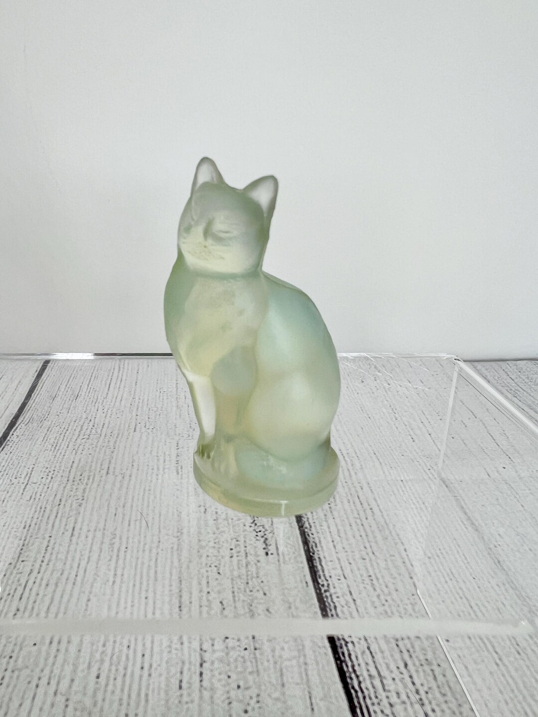 Vintage French Sabino Opalescent Glass Cat Figurine - Etsy