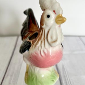 Vintage Colorful Ceramic Rooster Chicken Planter - Etsy