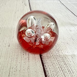 Vintage 1998 Caithness Signed Art Glass Hand Blown Paperweight - Etsy