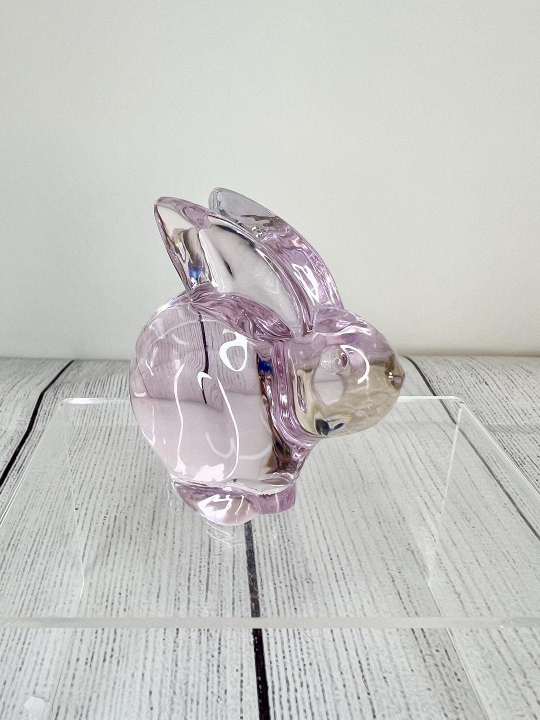 Vintage Oneida Pink Glass Rabbit Bunny Figurine - Etsy
