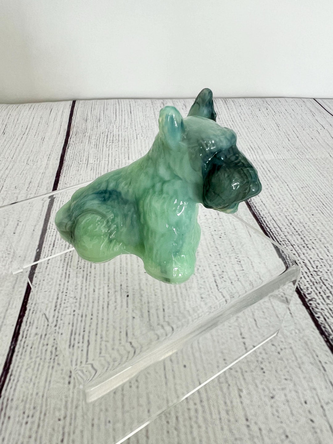 Vintage Boyd Jadeite Green Slag Glass Scotty Dog Figurine - Etsy