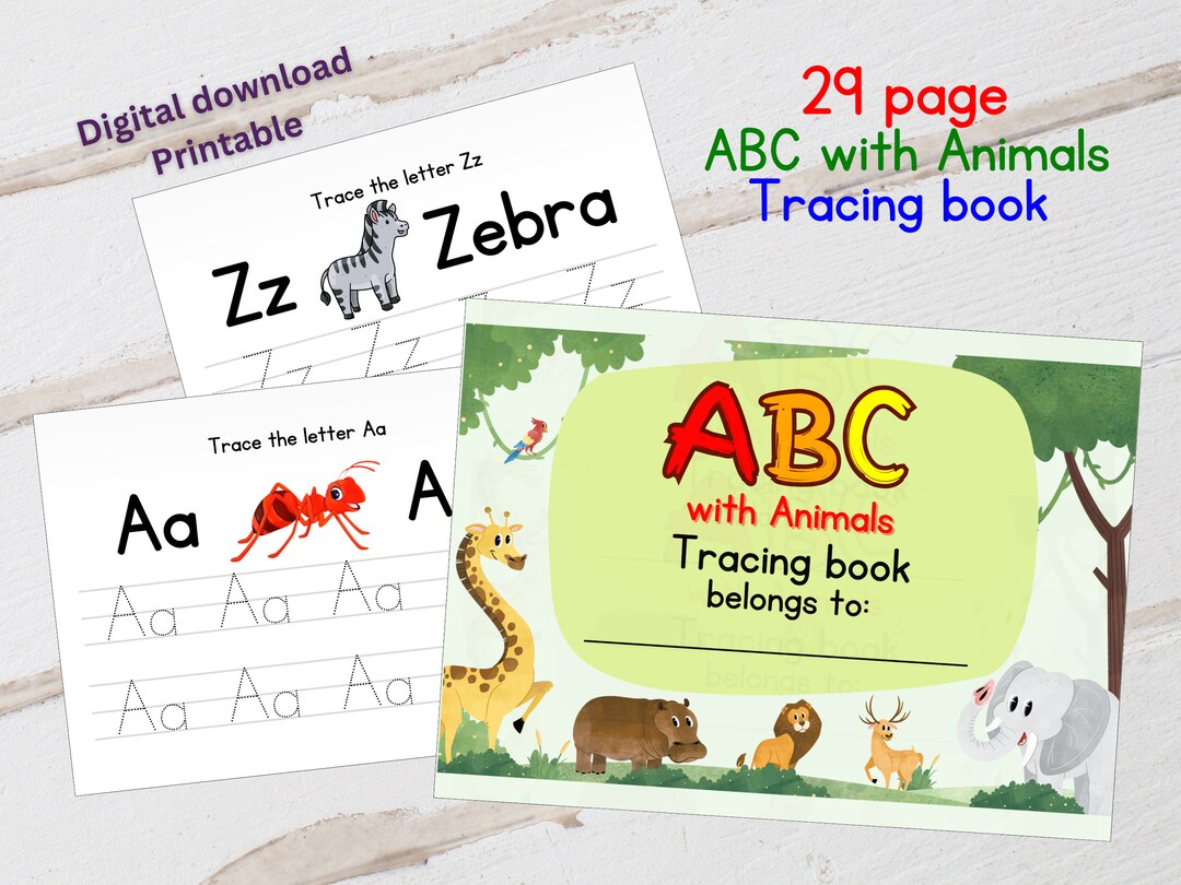 Preschool Line Tracing ABC Tracing Book Letter Tracing Printable ABC ...