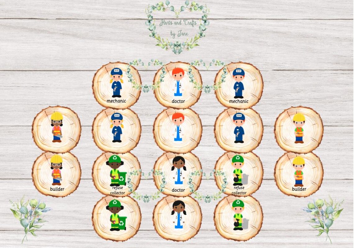 People Who Help Us Community Helper Flashcards: Montessori Occupation ...