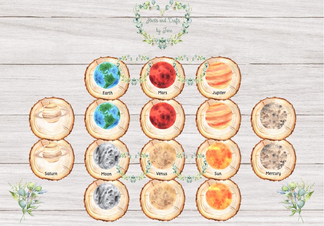 Space Flashcards Solar Systems Space Unit Study Space Montessori ...