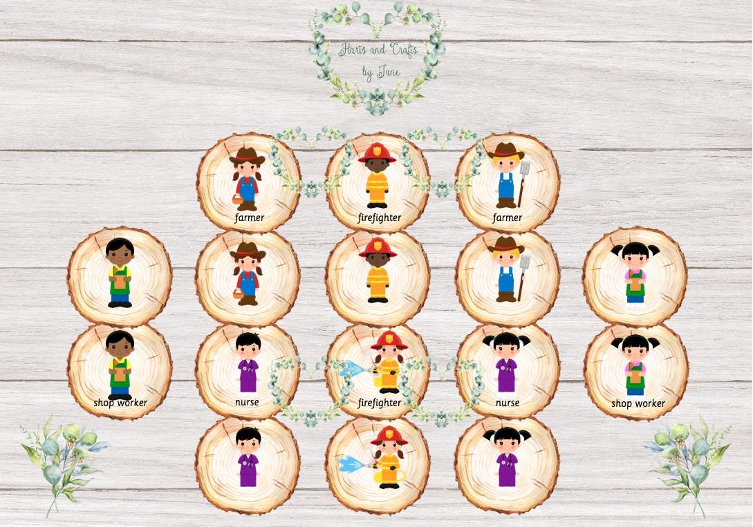 People Who Help Us Community Helper Flashcards: Montessori Occupation ...