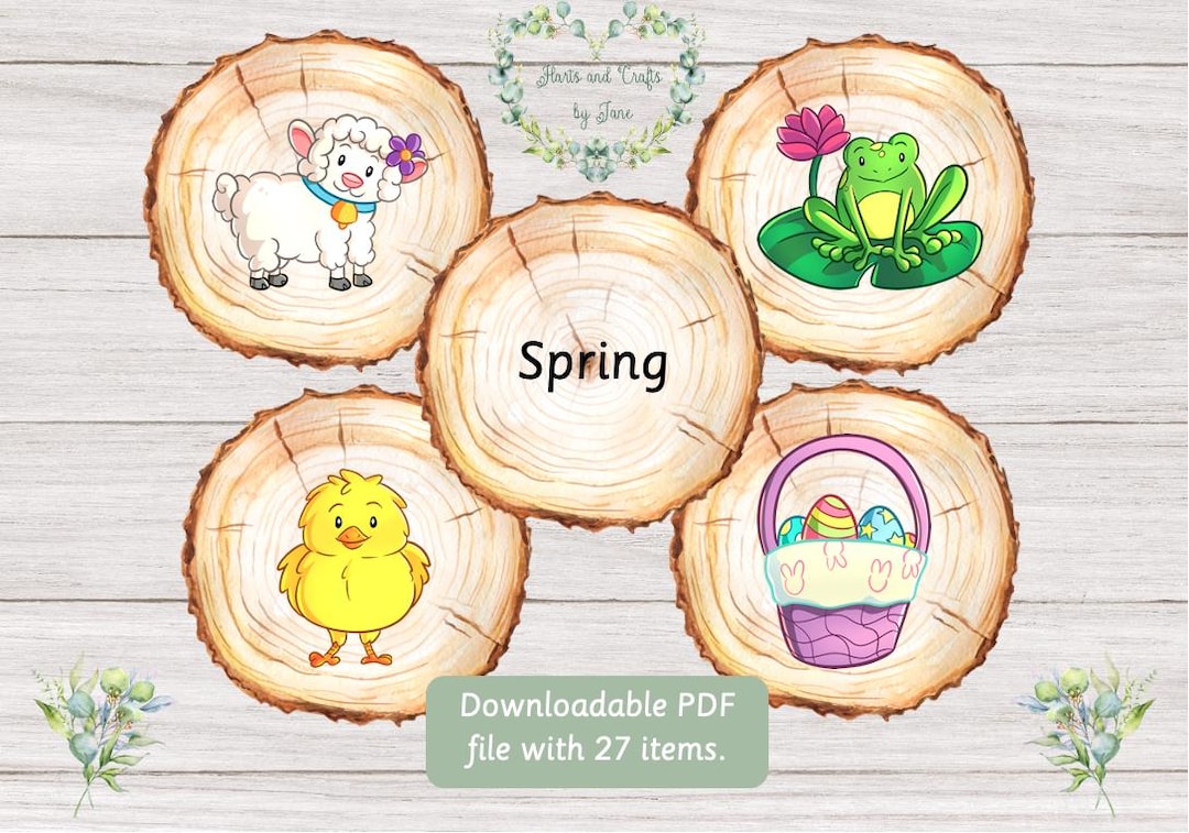 Spring Flash Cards Seasons Flash Cards Spring Unit Study Garden Flash ...