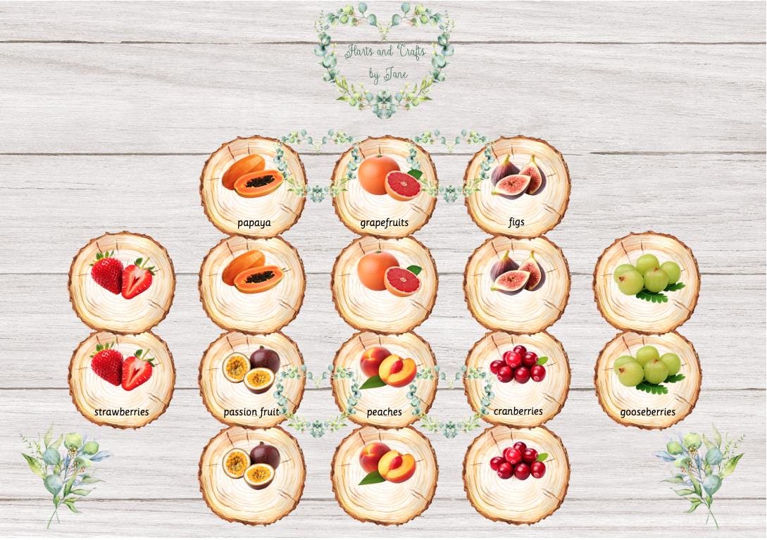 Fruit Flash Cards: Montessori Learning, Healthy Eating (PDF Download ...