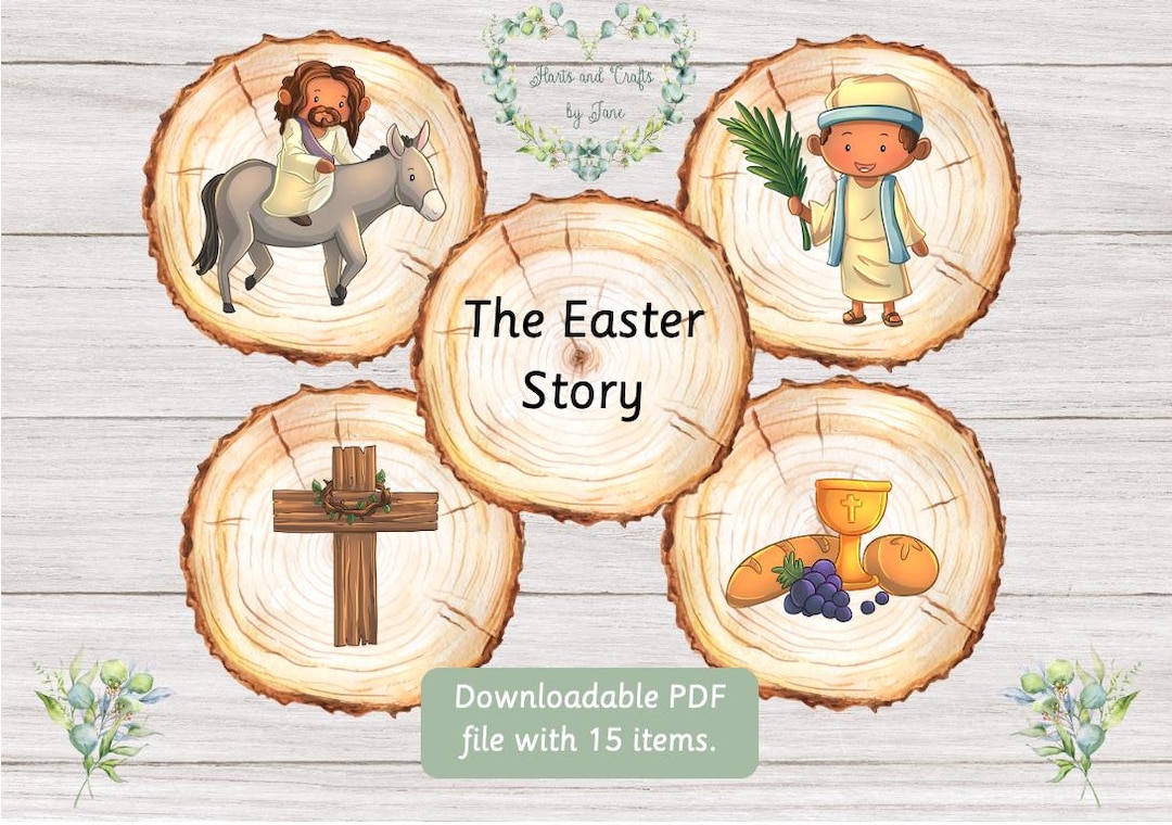 Easter Story Flash Cards: Bible Sunday School (PDF) - Etsy
