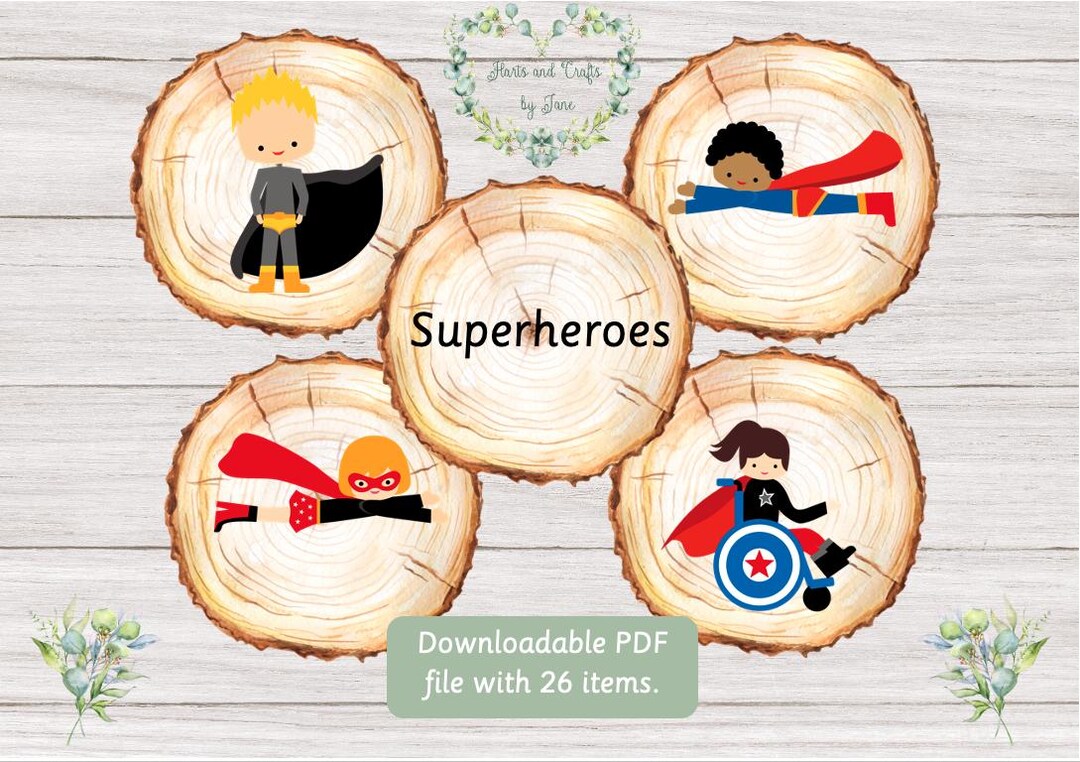 Superhero Flash Cards: Printable Learning Game (digital Download) - Etsy