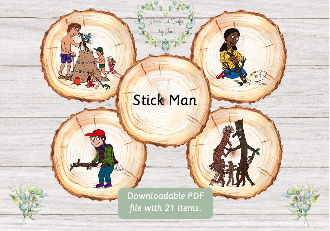 Stick Man Storytelling Flash Cards: Montessori Learning (PDF) - Etsy