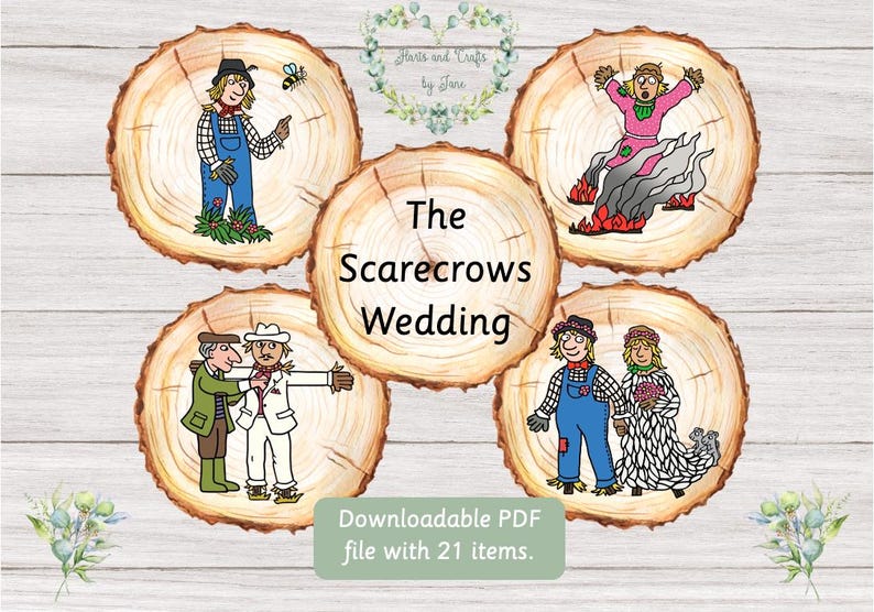 The Scarecrows Wedding Story Retell Flash Cards (PDF Download) - Etsy