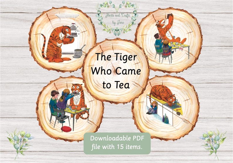 The Tiger Who Came to Tea Story Stones: Flash Cards & Storytelling ...