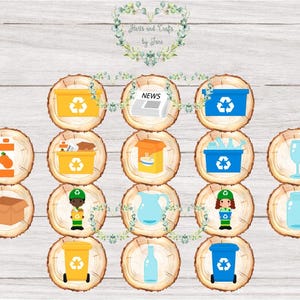 Recycling Flash Cards: Earth Day Community Helpers (PDF Download) - Etsy