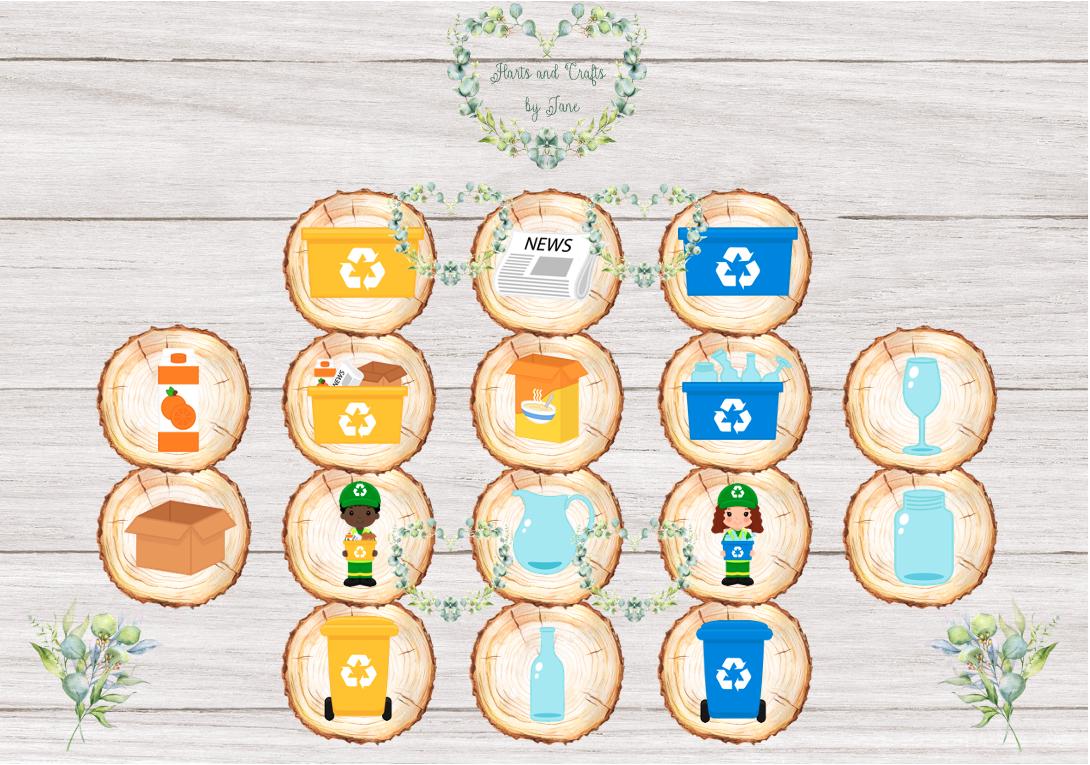 Recycling Flash Cards: Earth Day Community Helpers (PDF Download) - Etsy