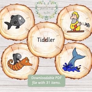 Tiddler Storytelling Wood Slice Images: Printable PDF (digital Download ...
