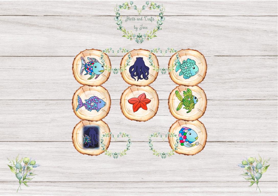 The Rainbow Fish Flash Cards the Rainbow Fish Story Logs the Rainbow ...