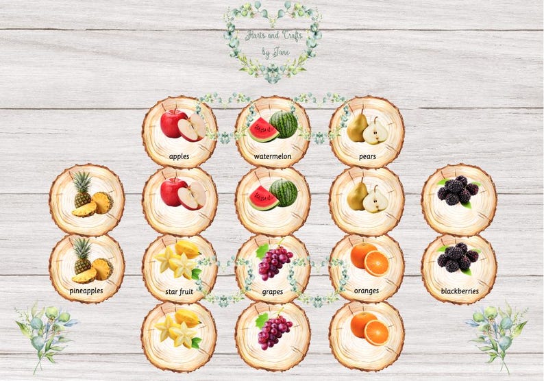 Fruit Flash Cards: Montessori Learning, Healthy Eating (PDF Download ...