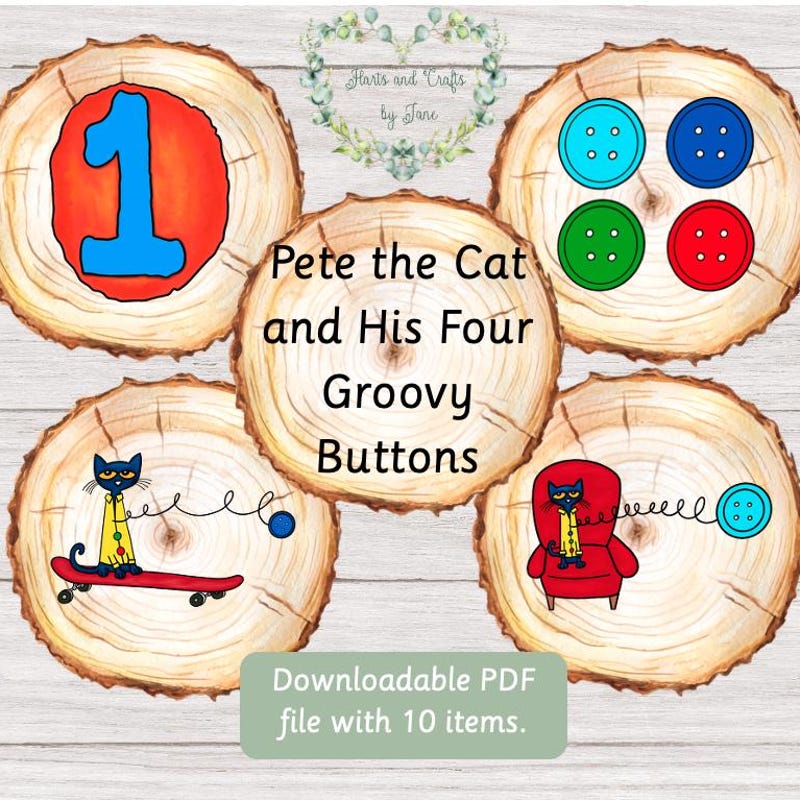 Pete the Cat Buttons - Etsy