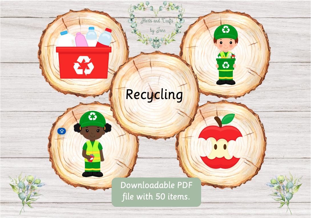 Recycling Flash Cards Earth Day Flash Cards Rubbish Flash Cards Trash ...