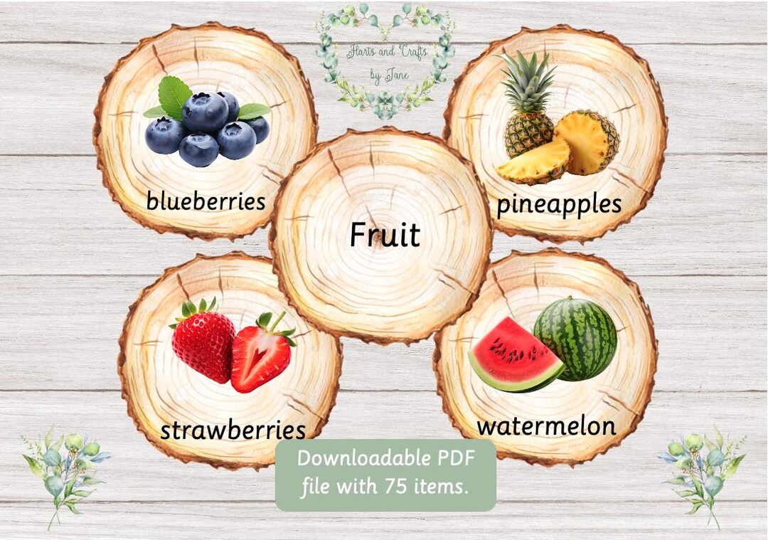 Fruit Flash Cards Healthy Eating Flash Cards Five a Day Flash Cards Eat ...