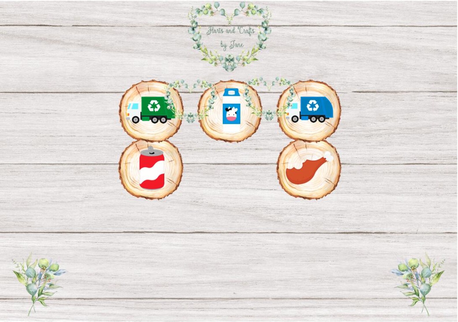 Recycling Flash Cards: Earth Day Community Helpers (PDF Download) - Etsy