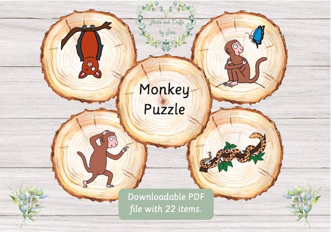 Monkey Puzzle Flash Cards Monkey Puzzle Story Logs Monkey Puzzle Story ...