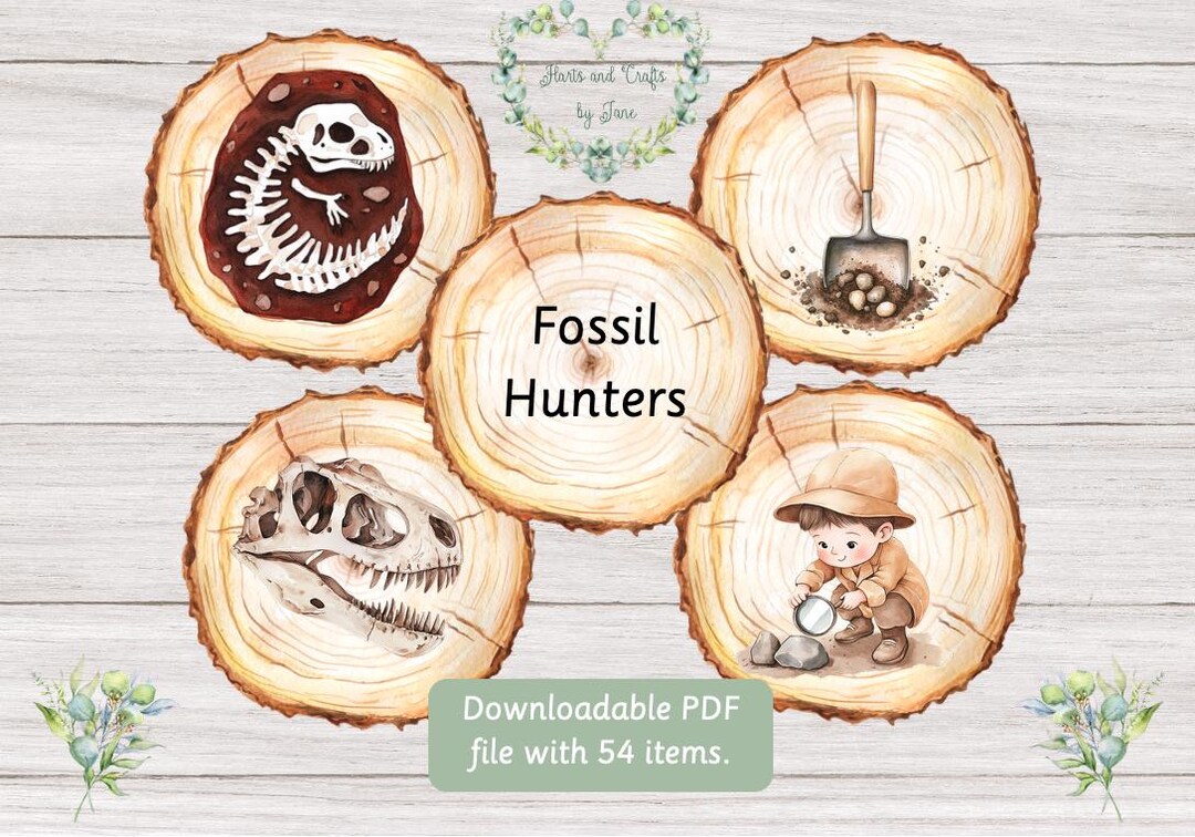 Fossil Hunters Unit Study Cards: Dinosaur Paleontology, Homeschool ...