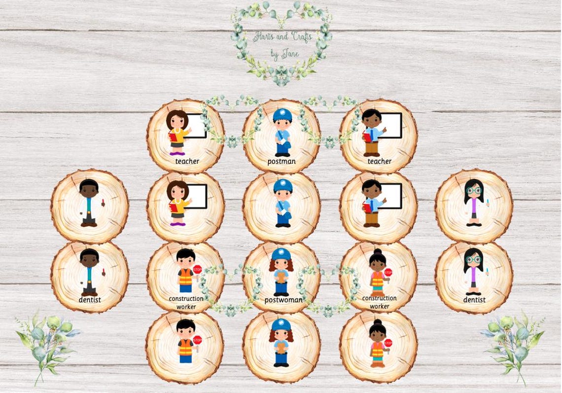 People Who Help Us Community Helper Flashcards: Montessori Occupation ...