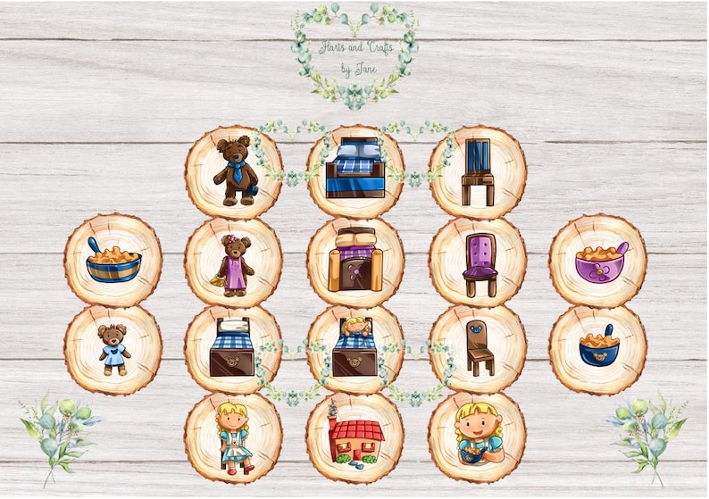 Goldilocks and the Three Bears Flashcards Goldilocks and the Three ...