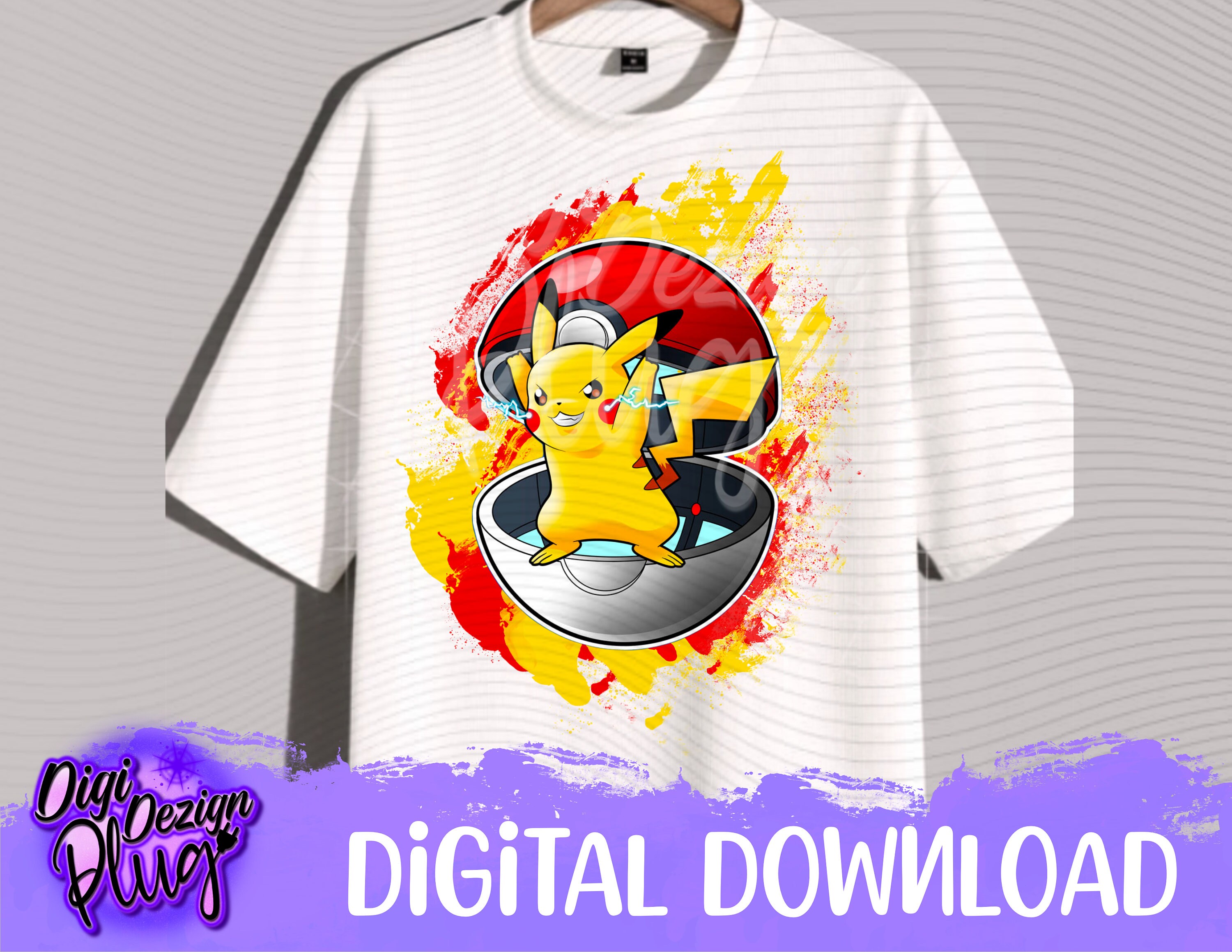 Pikach Png-digital Download - Etsy