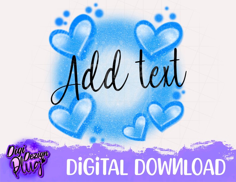 Blue Airbrush Background Png Airbrush Background Template Digital ...